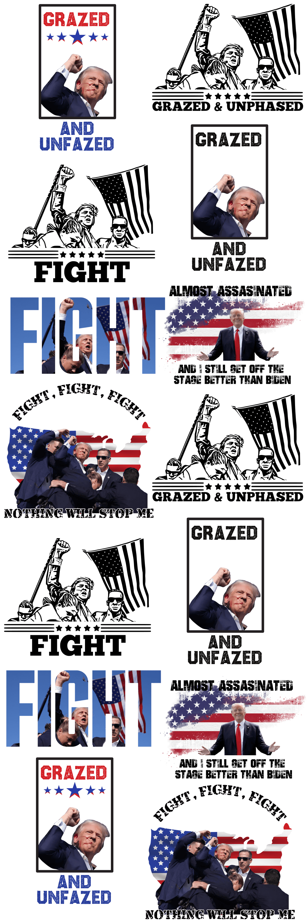 Trump is Invincible 60" DTF Direct to Film Ready to Ship Gang Sheet ...