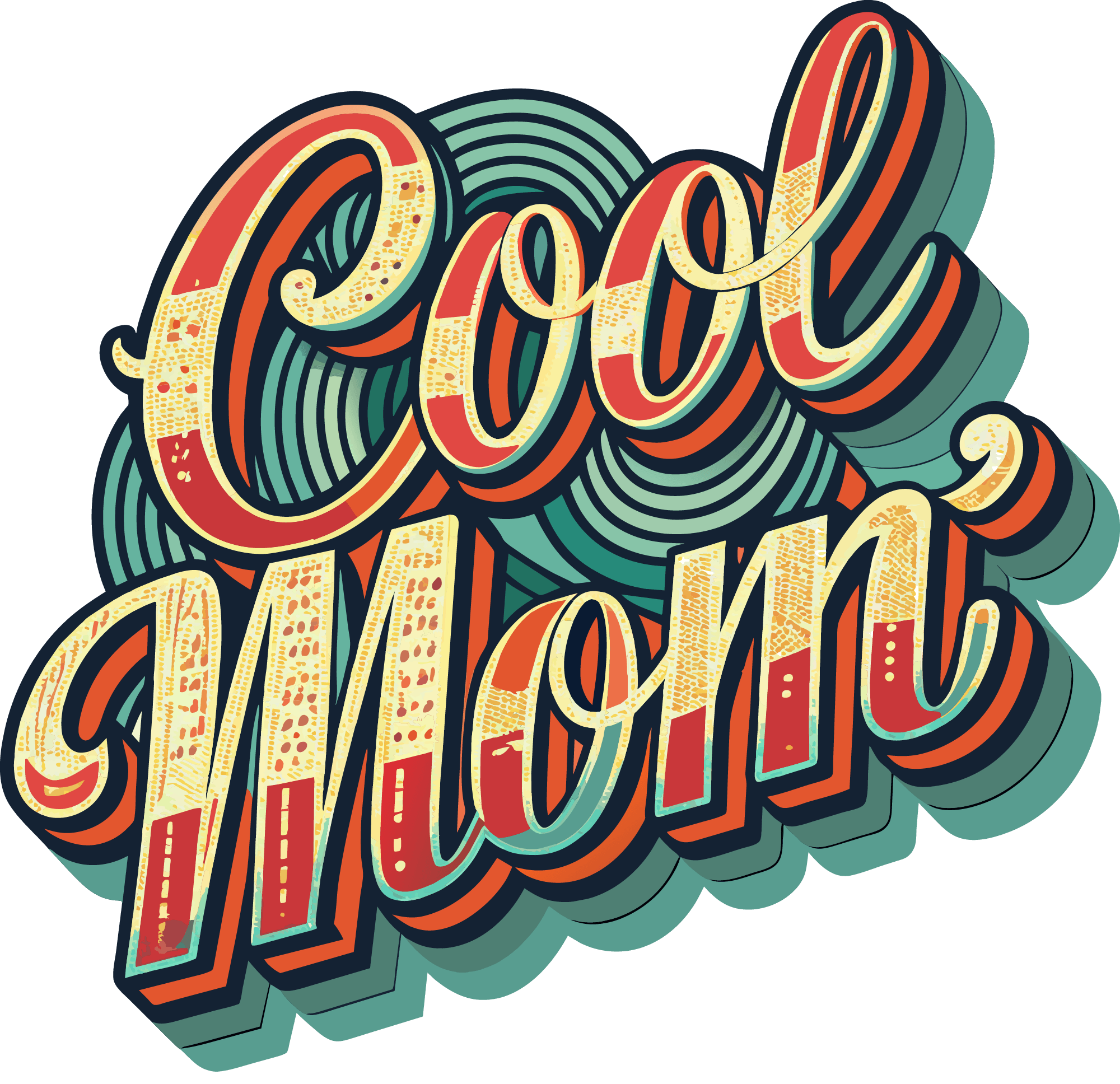 Two Colored Cool Mom DTF (direct-to-film) Transfer – Twisted Image ...