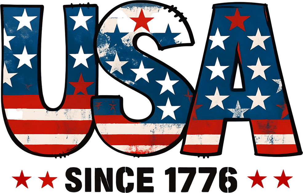 USA Since 1776 Stars & Stripes DTF (direct-to-film) Transfer – Twisted ...