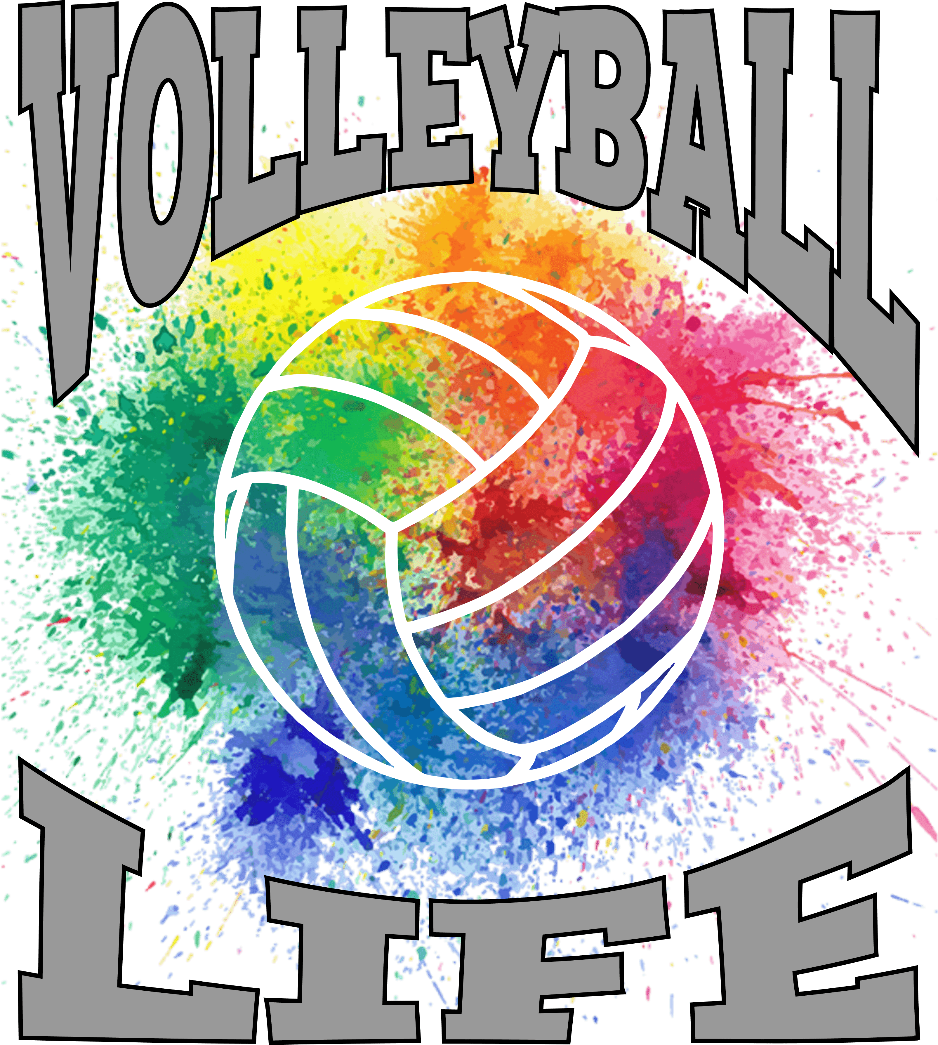 VOLLEYBALL LIFE GREY DTF (direct-to-film) Transfer – Twisted Image ...