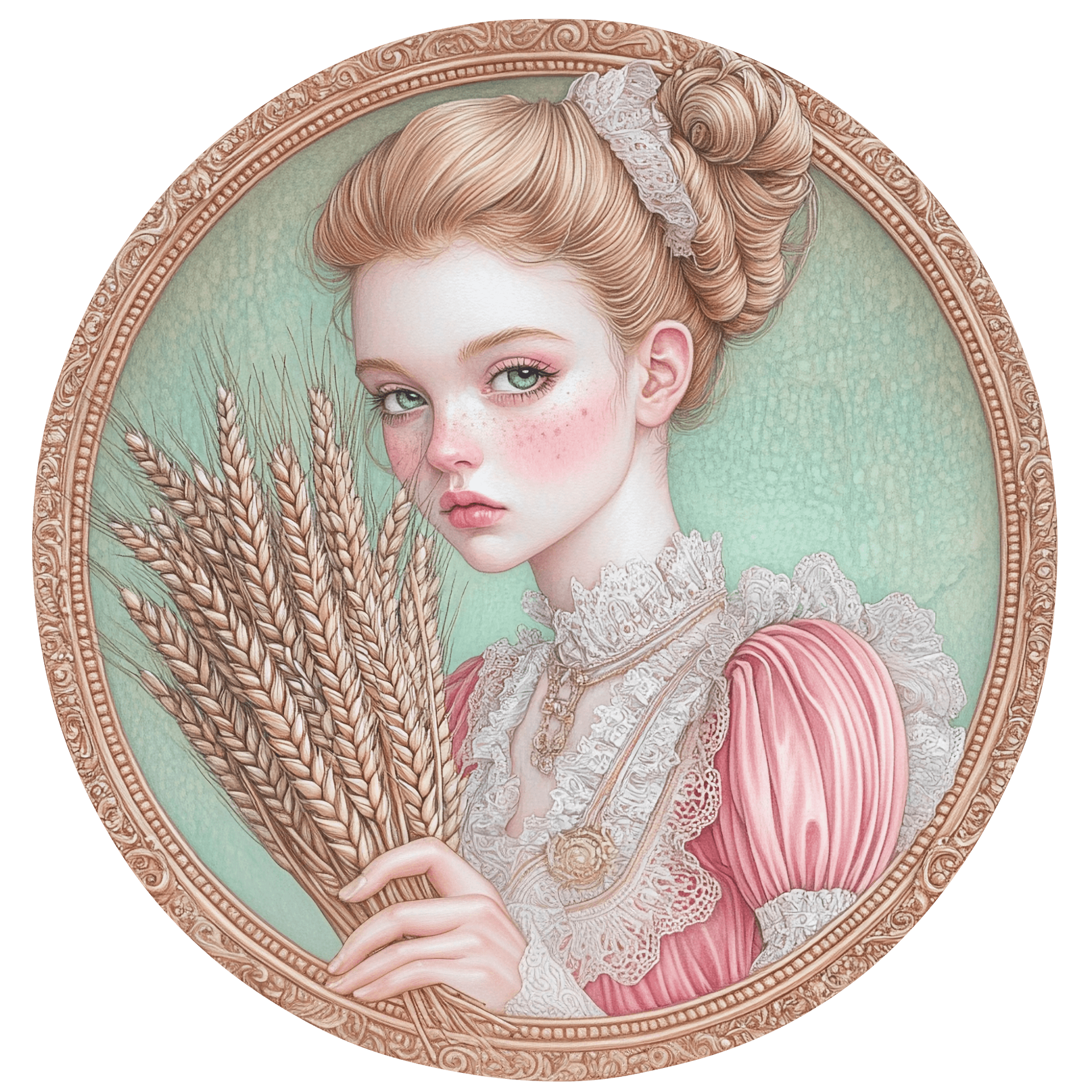 Virgo Girl in Gold Ring Zodiac DTF (direct-to-film) Transfer – Twisted ...