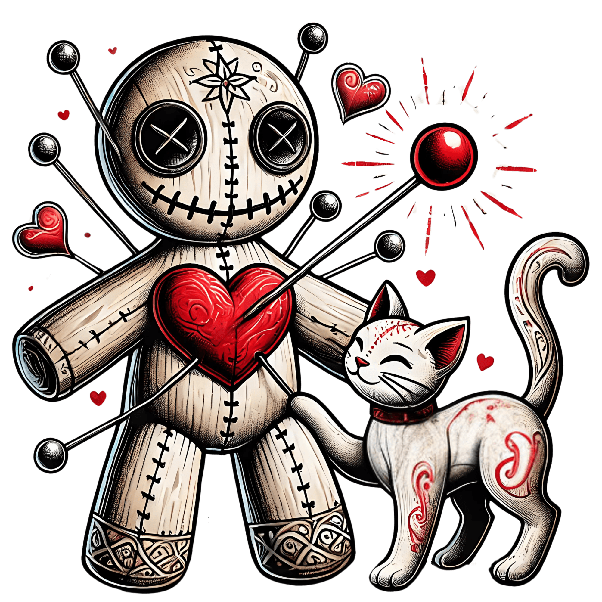 Voodoo Cat DTF (direct-to-film) Transfer – Twisted Image Transfers