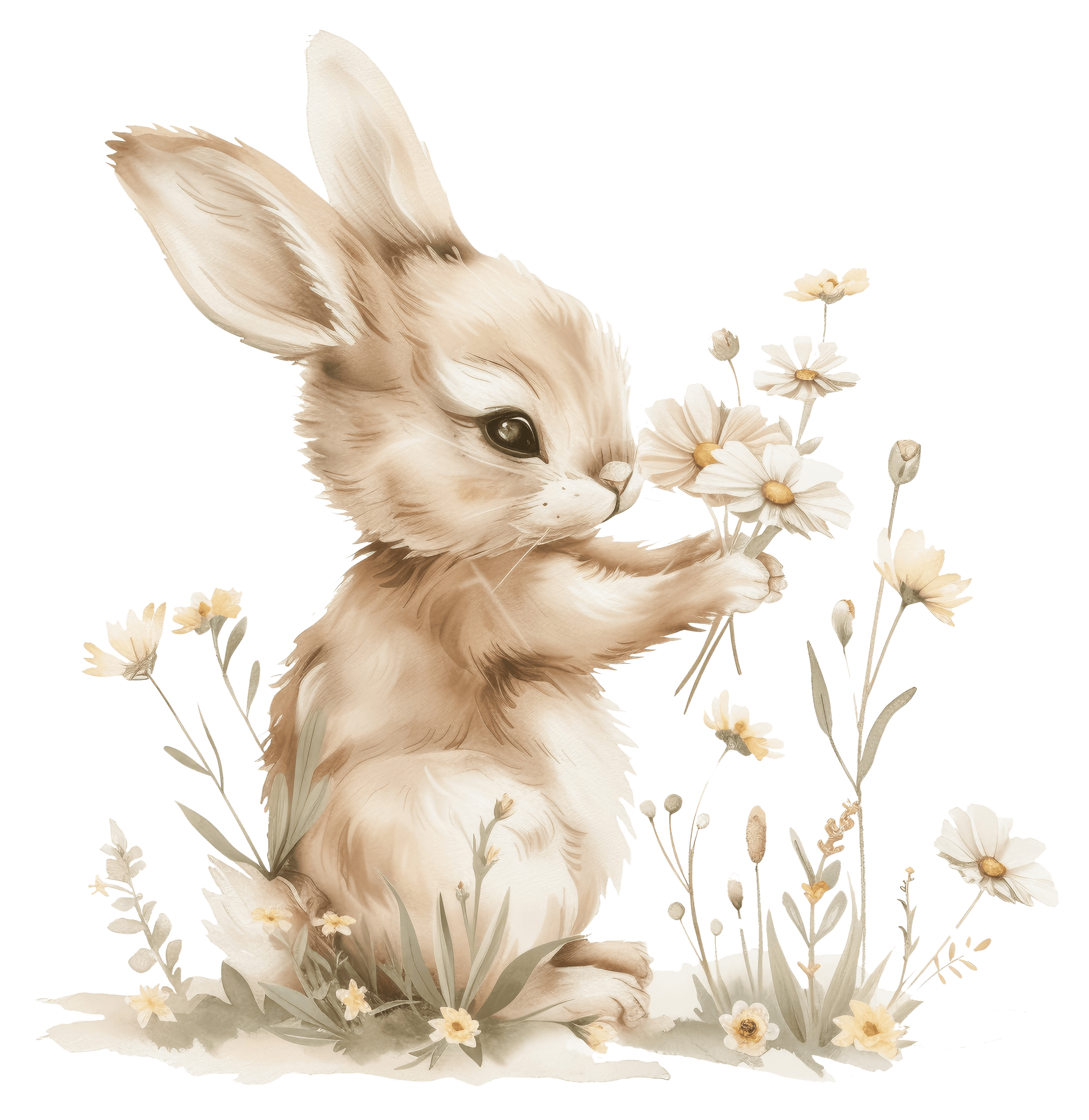 Water Color Easter Bunny 5 DTF (direct to film) Transfer – Twisted ...