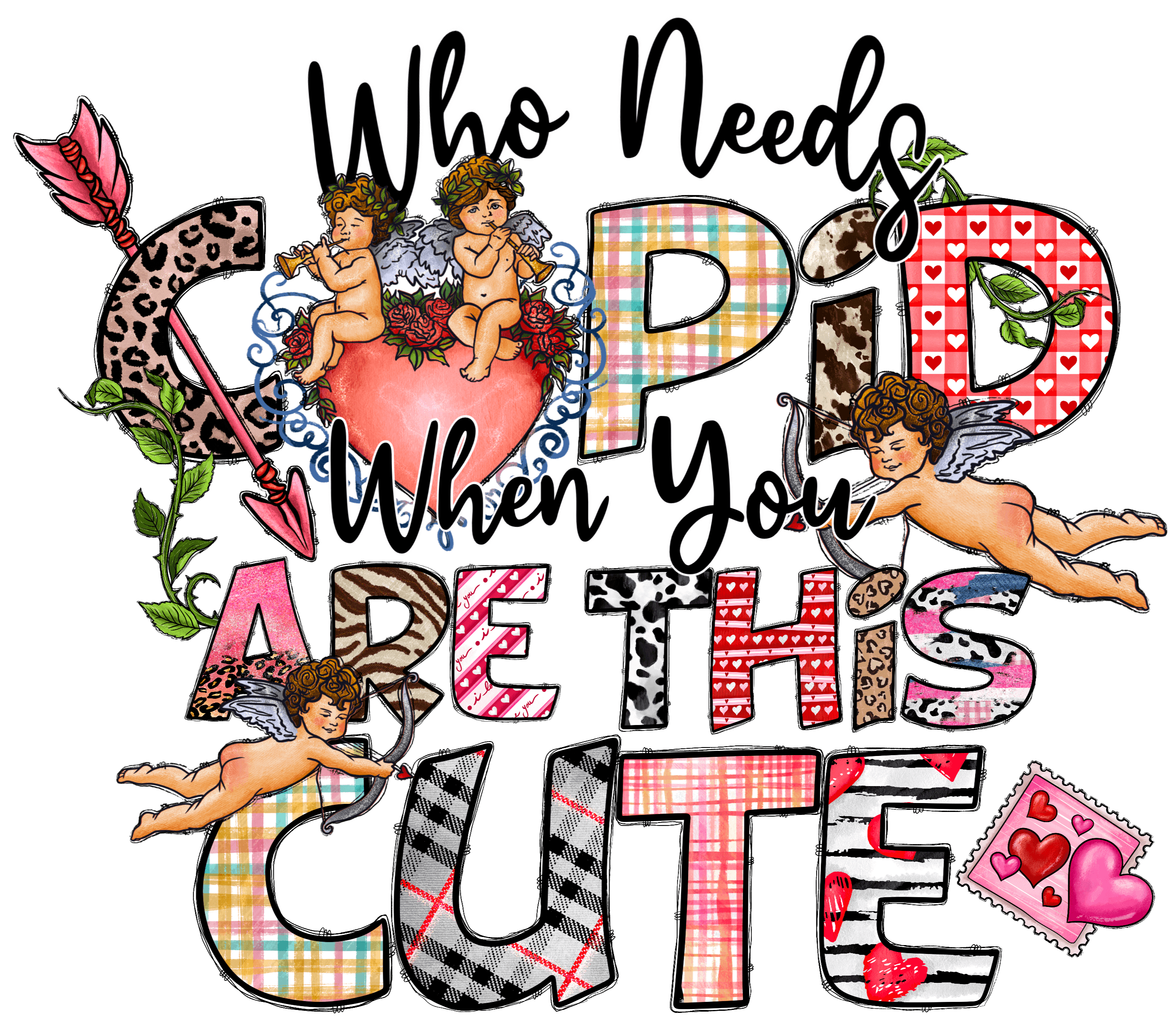 Who Needs Cupid When You Are This Cute DTF (direct-to-film) Transfer ...