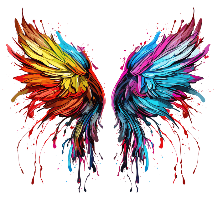 Wings of Color Color Drip DTF (direct-to-film) Transfer – Twisted Image ...