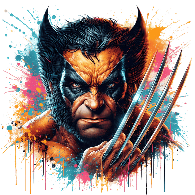Wolverine and Claw Color Drip DTF (direct-to-film) Transfer – Twisted ...