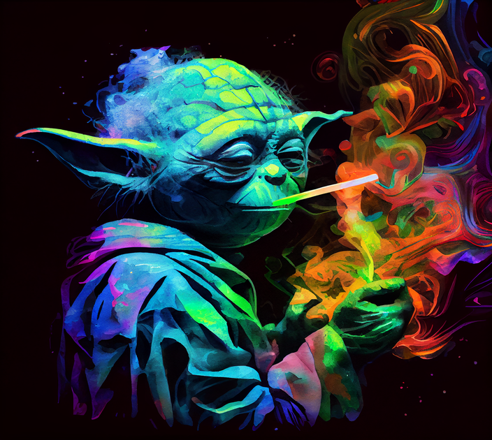 Yoda & Smoke 7 UV-DTF 20 oz Skinny Tumbler Wrap – Twisted Image Transfers