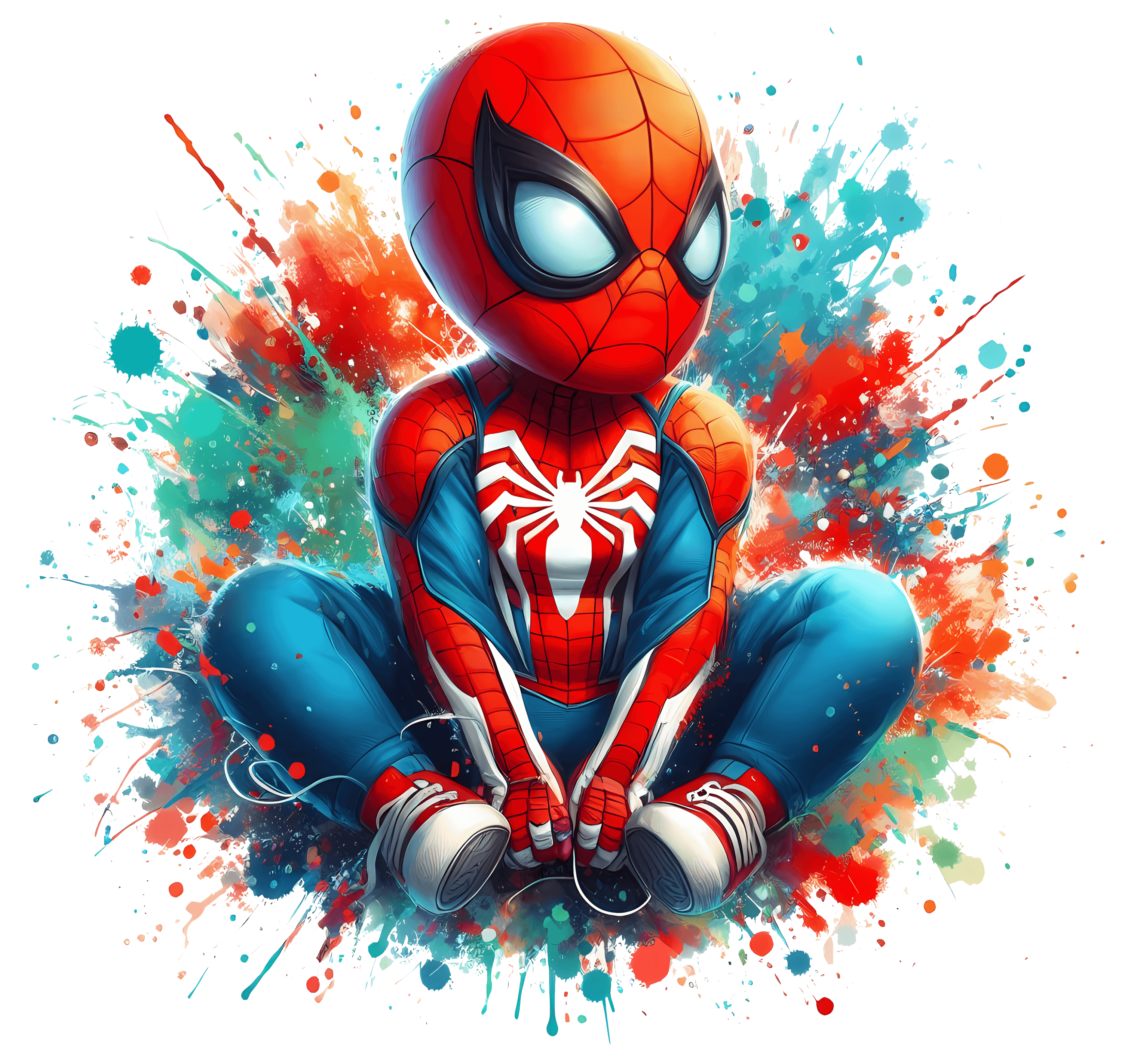 Young Spiderman Color Drip DTF (direct-to-film) Transfer – Twisted ...