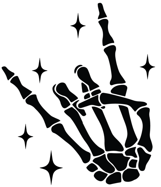 Black Skeleton Hand DTF (direct-to-film) Transfer – Twisted Image Transfers