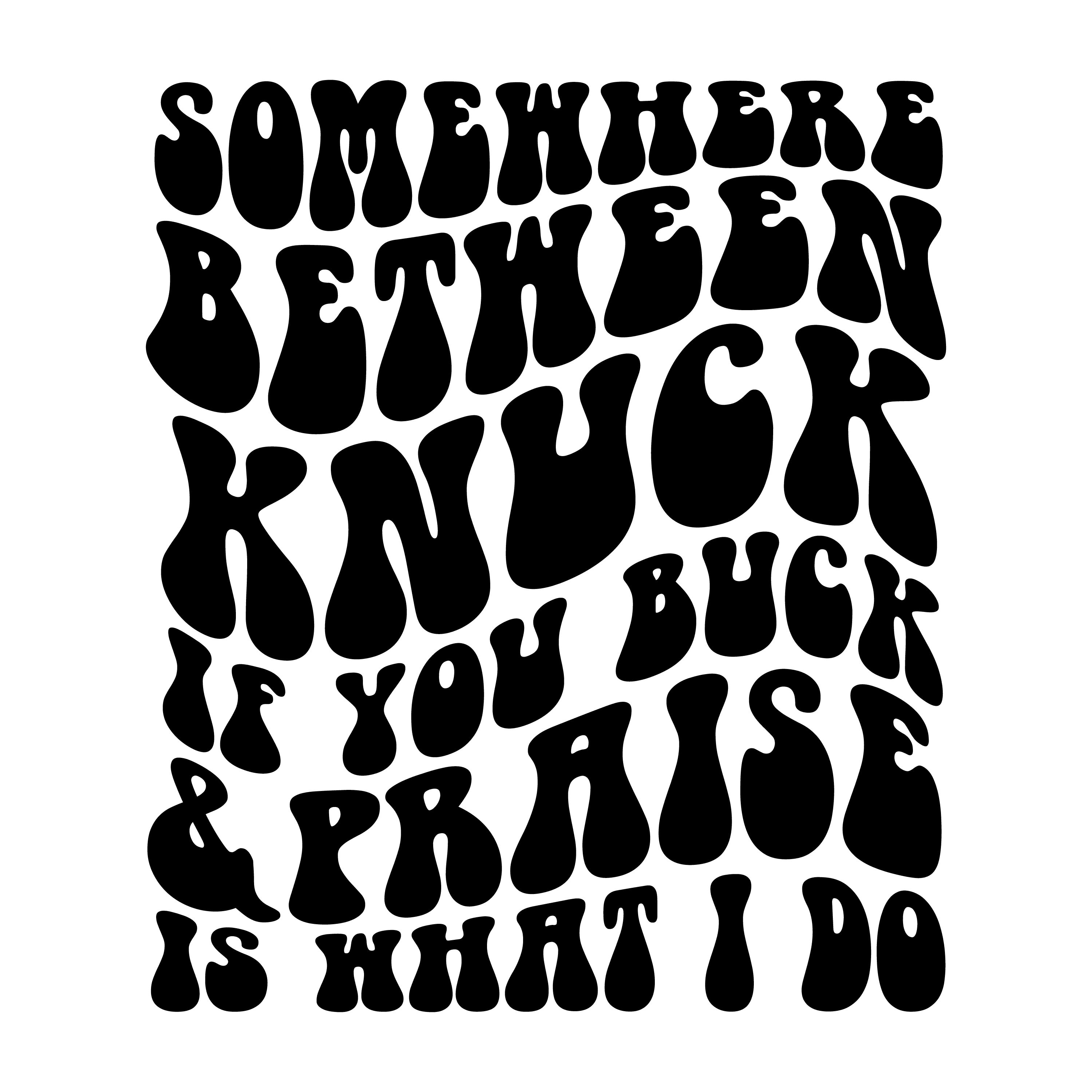 Knuck If You Buck in Black Font DTF (direct-to-film) Transfer – Twisted ...