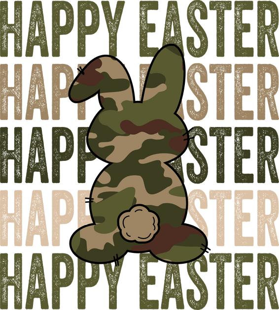 Happy Easter Camo Bunny DTF (direct-to-film) Transfer – Twisted Image Transfers