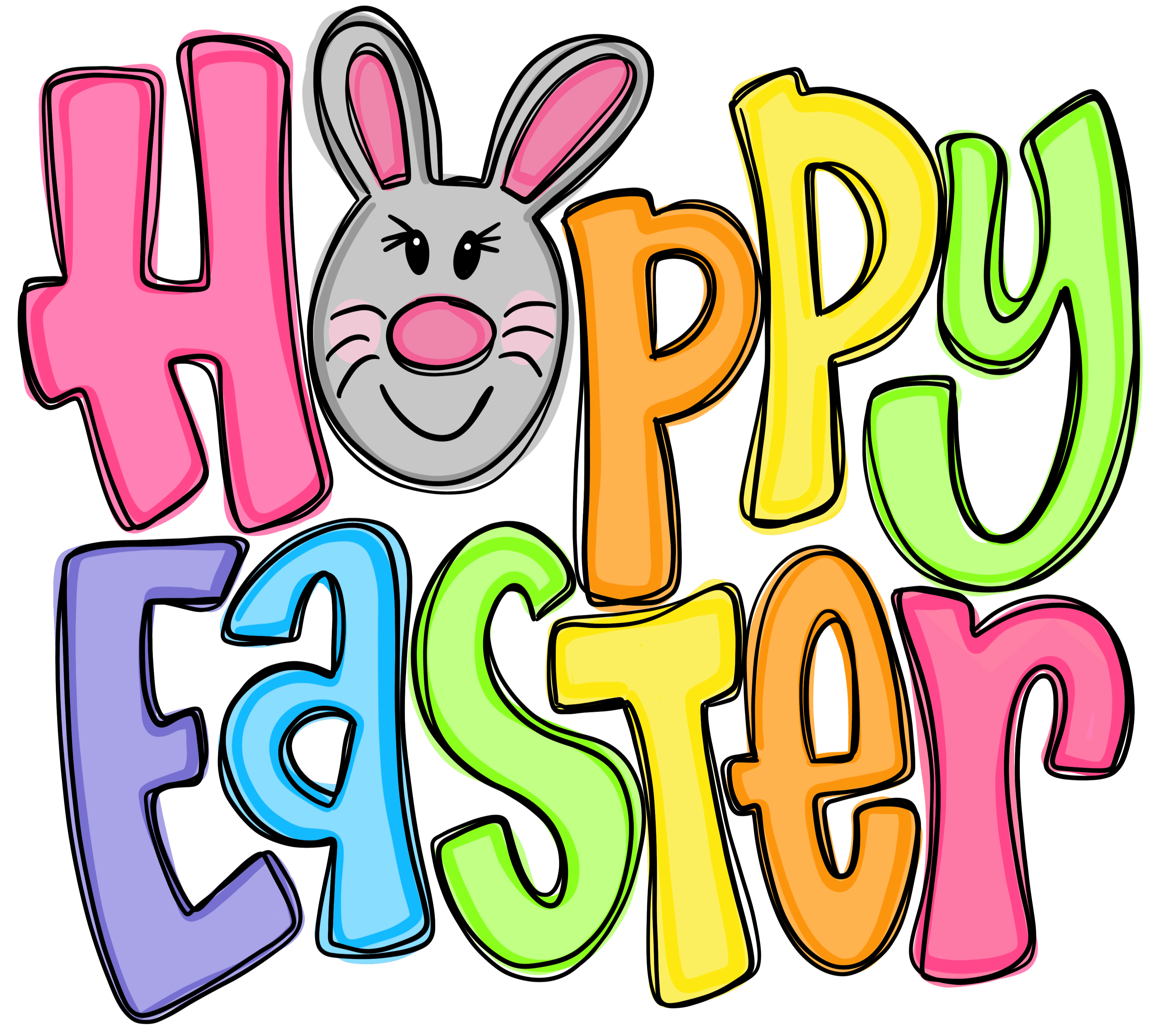 Happy Easter Wording with Bunny DTF (direct-to-film) Transfer – Twisted ...