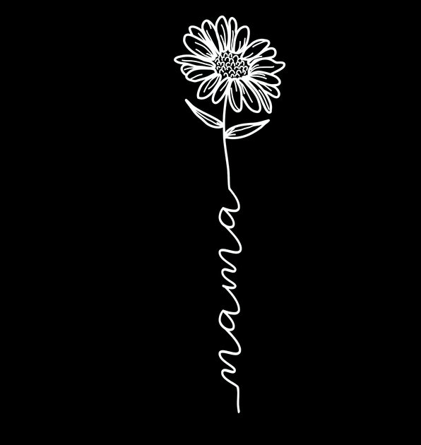 Mama Flower Stem (White) DTF (direct-to-film) Transfer – Twisted Image ...