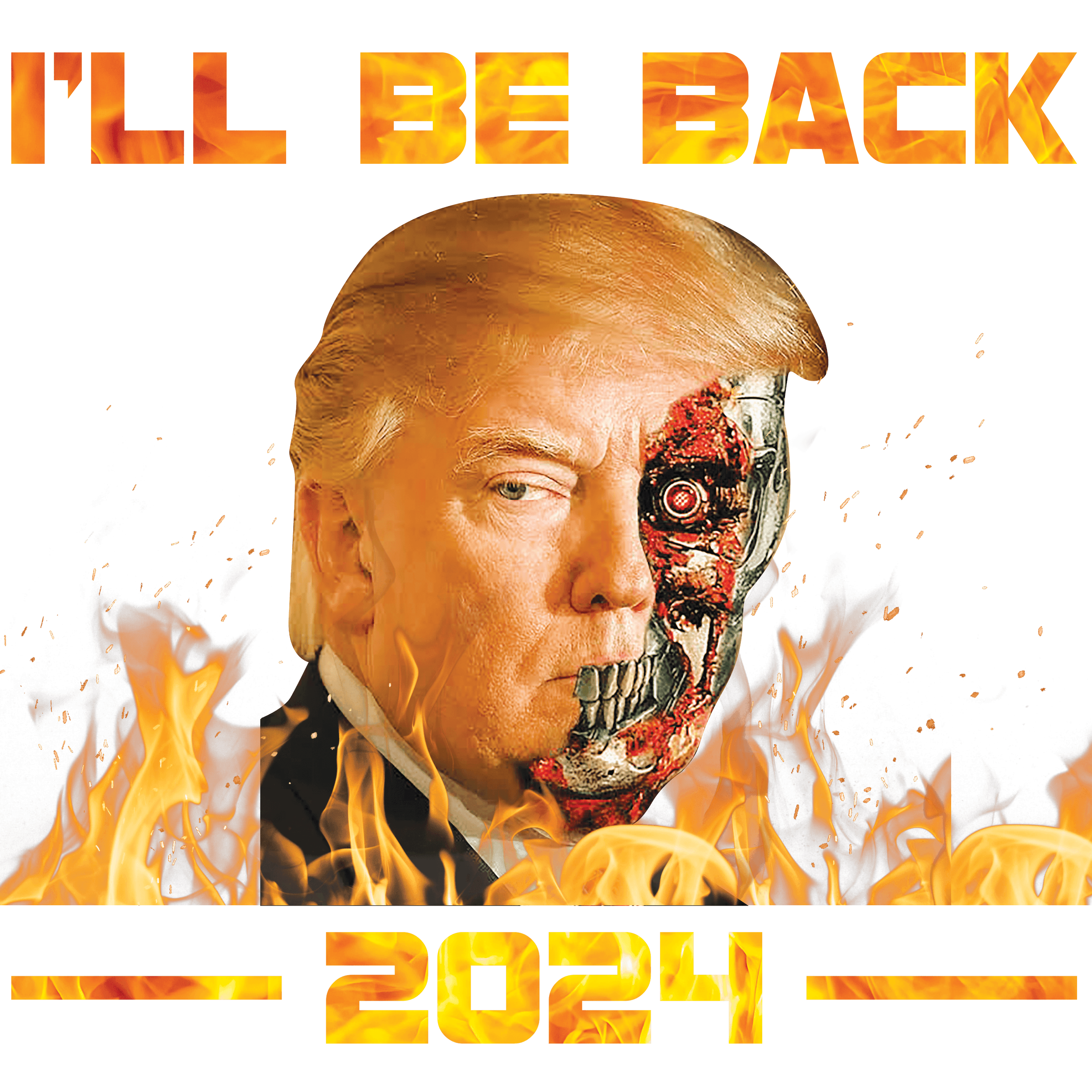 Politics (Trump I'll be back) DTF (direct-to-film) Transfer – Twisted ...