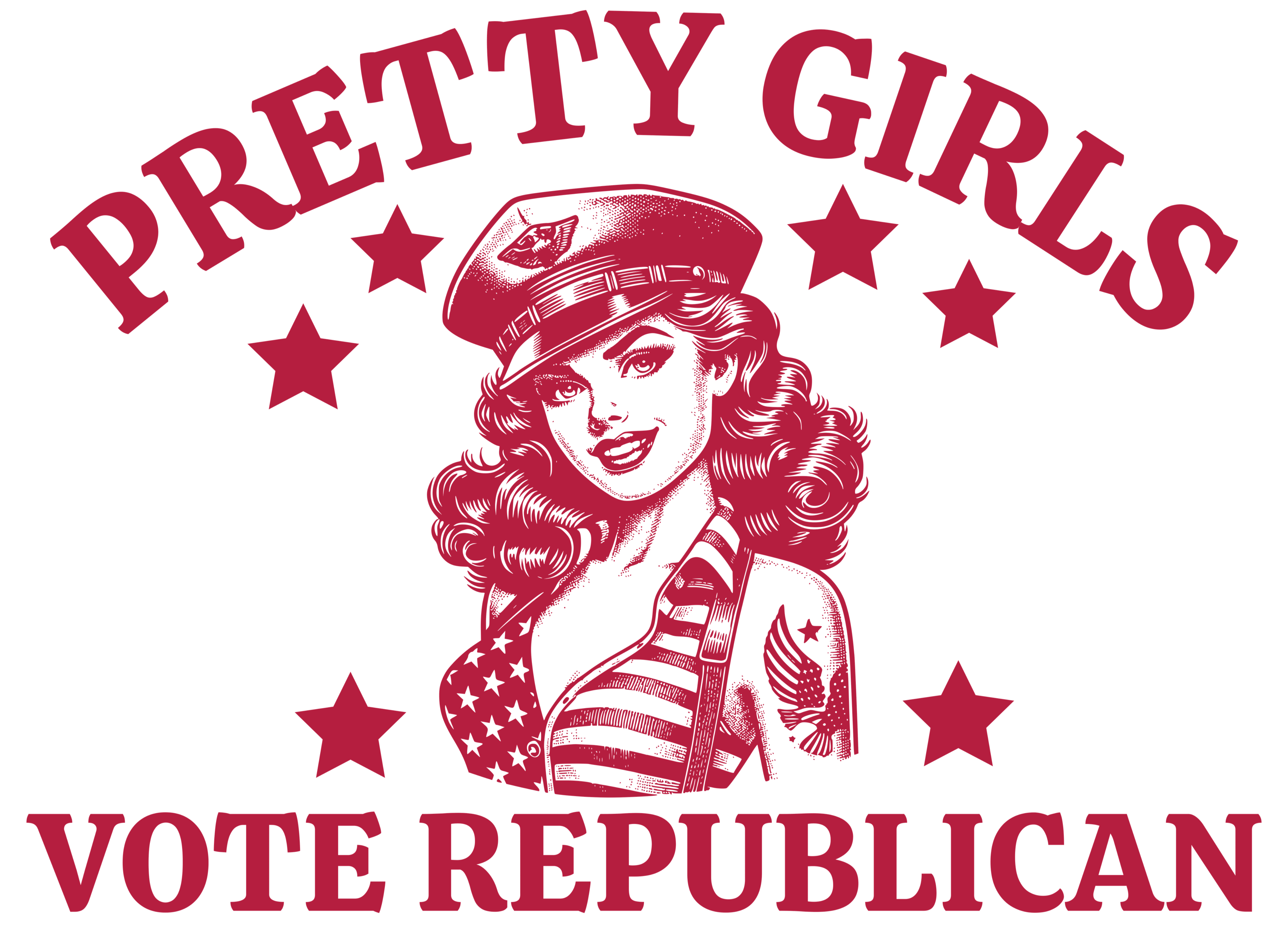 Pretty Girls Vote Republican DTF (direct-to-film) Transfer – Twisted ...