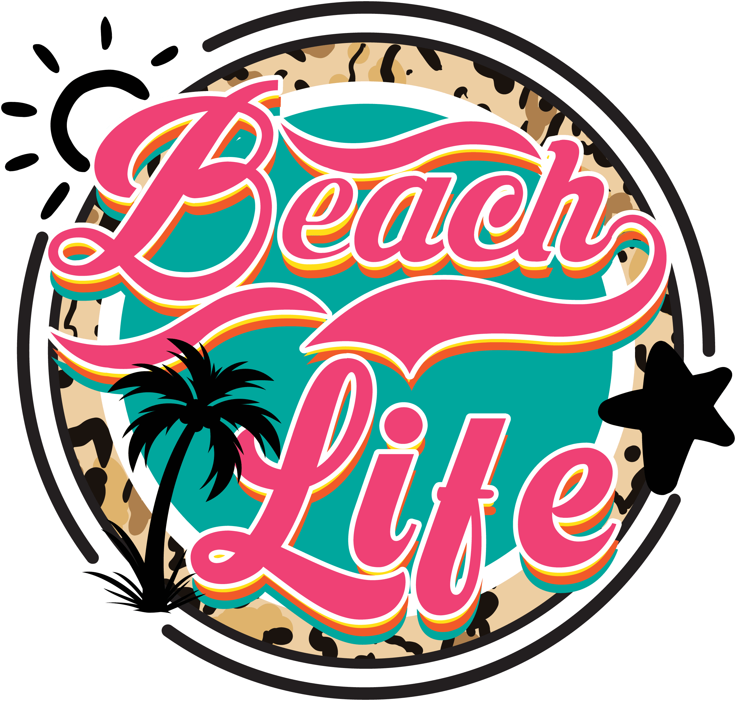 Retro Beach Life DTF (direct-to-film) Transfer – Twisted Image Transfers