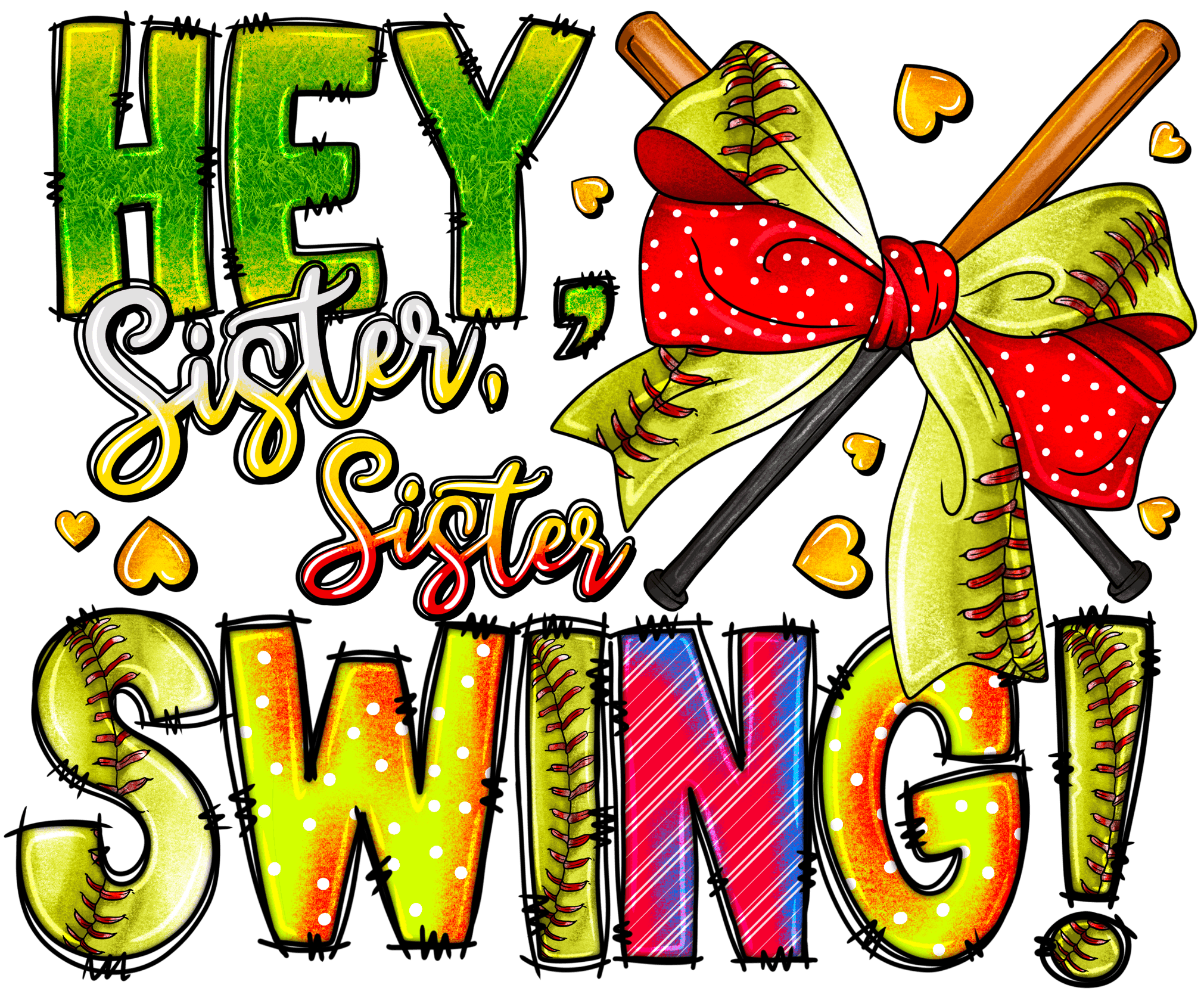 Sports (Hey Sister Sister Swing) DTF (direct-to-film) Transfer ...