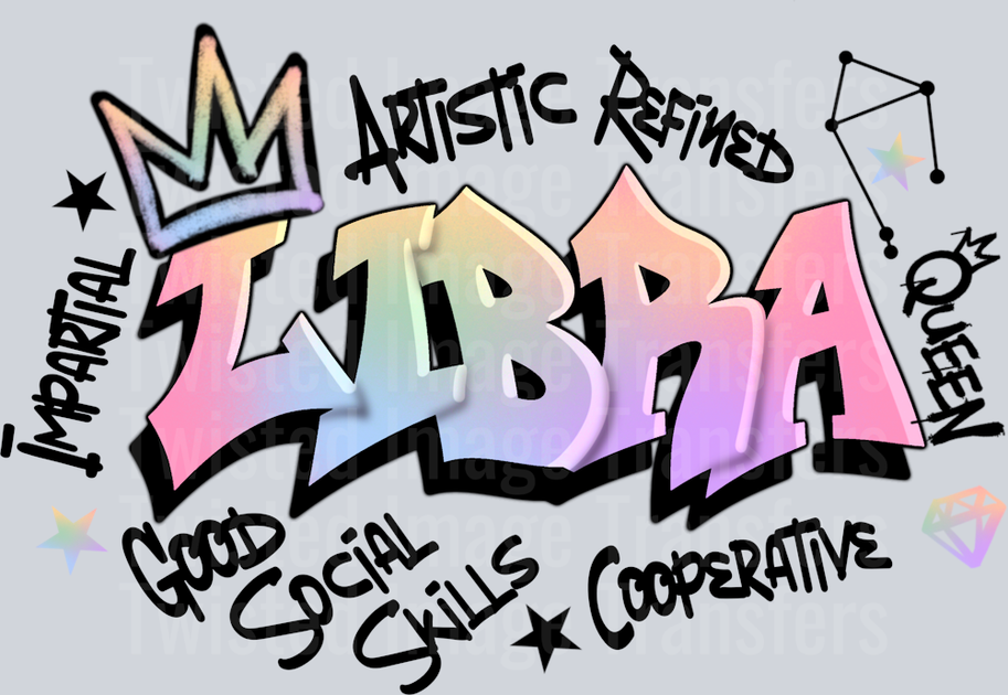 Libra Graffiti – Twisted Image Transfers