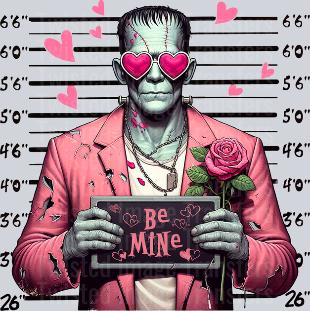 Frankenstein Valentine Mug Shot DTF (direct-to-film) Transfer – Twisted ...