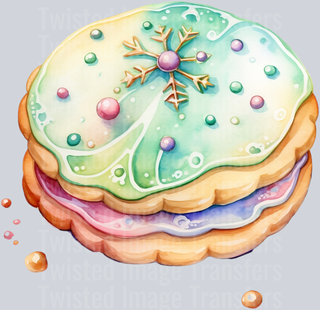 Christmas Cookie Pastel Green Icing DTF (direct-to-film) Transfers ...