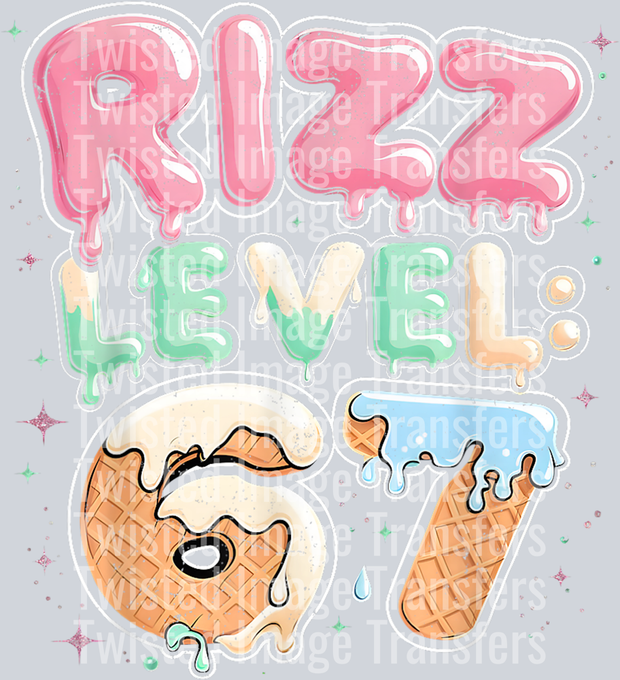 Rizz 67 Ice Cream Drip DTF (direct-to-film) Transfer – Twisted Image ...