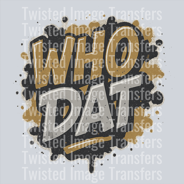 Who Dat Color Drip DTF (direct-to-film) Transfer – Twisted Image Transfers