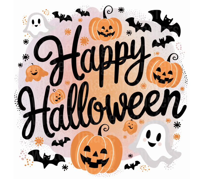 Happy Halloween in Cursive 20 oz Skinny Straight Tumbler Wrap – Twisted ...