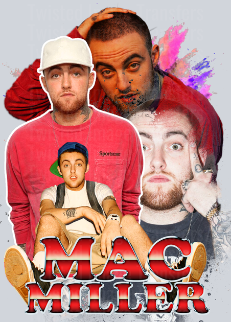 Mac Miller in Red With White Hat – Twisted Image Transfers