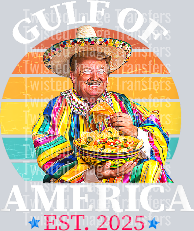 Trump Wearing Rainbow Colors Est 2025 Gulf of America DTF (direct-to ...
