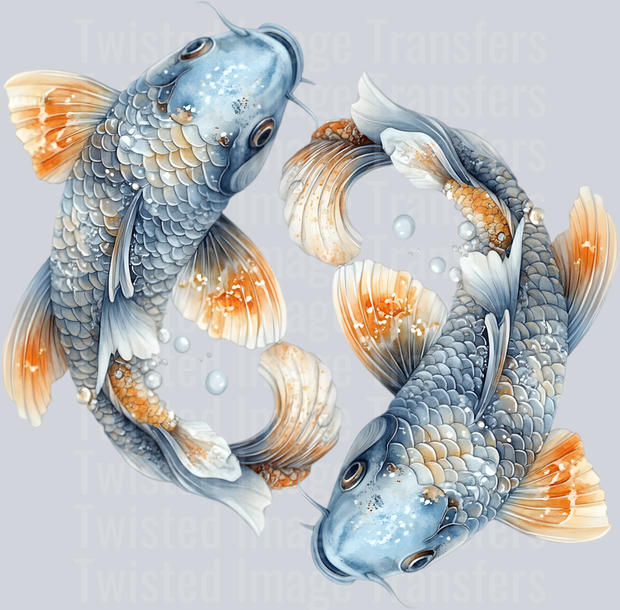 Zodiac Blue Fish Pisces – Twisted Image Transfers