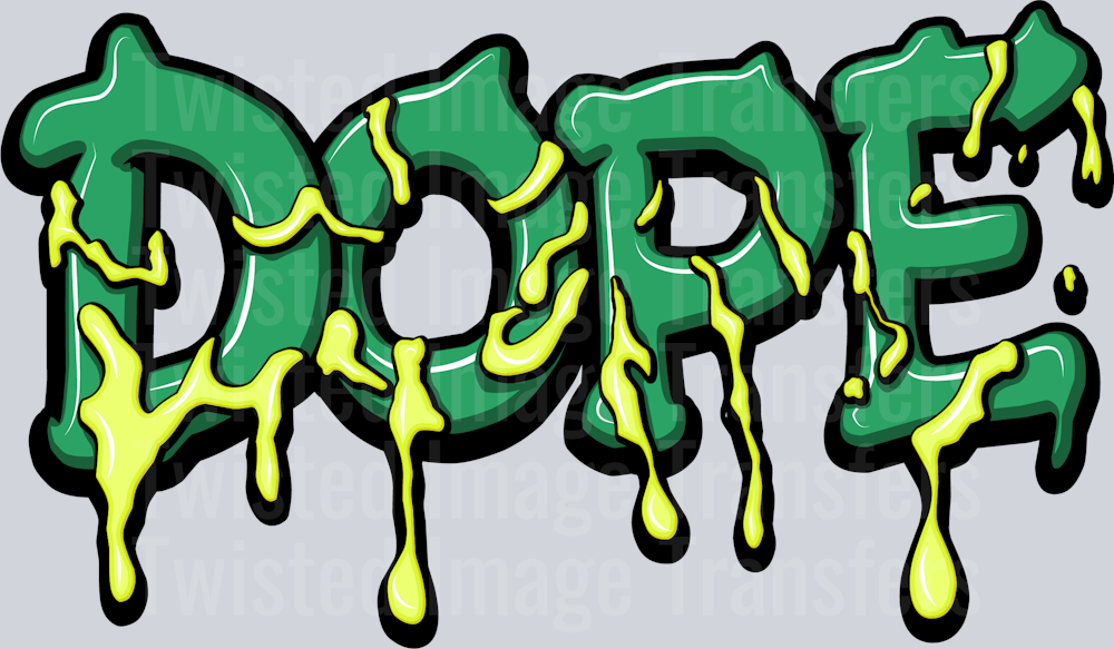 Green Dope Yellow Color Drip DTF (direct-to-film) Transfer – Twisted ...