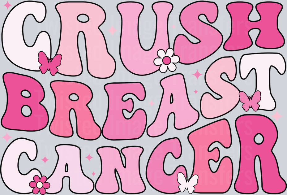 Crush Cancer Groovy – Twisted Image Transfers