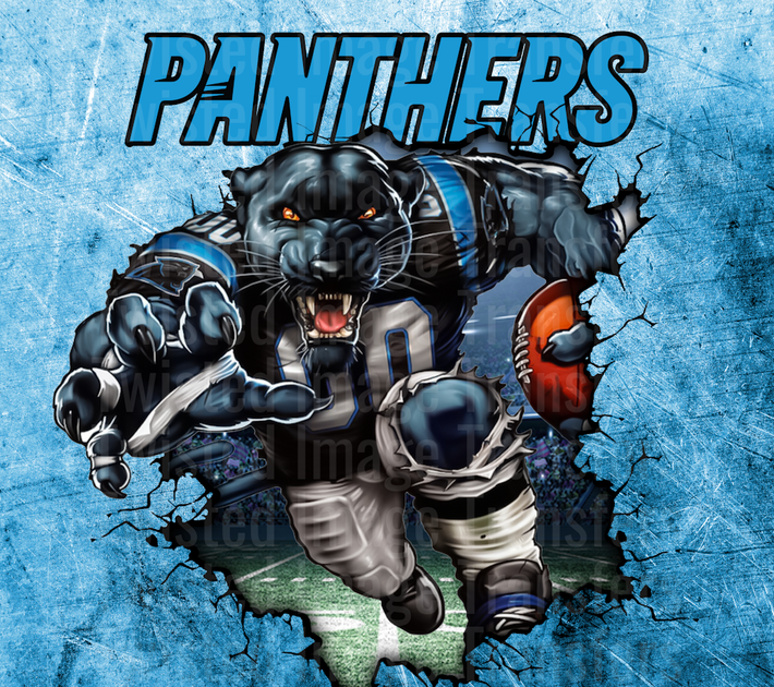 Carolina Panthers With Animated Football Player – Twisted Image Transfers