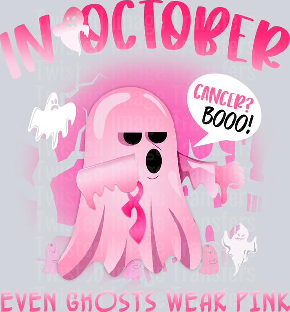 In October Ghosts Wear Pink DTF (direct-to-film) Transfer – Twisted ...