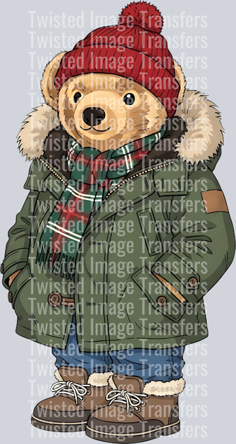 Teddy Bear Ready for Snow – Twisted Image Transfers