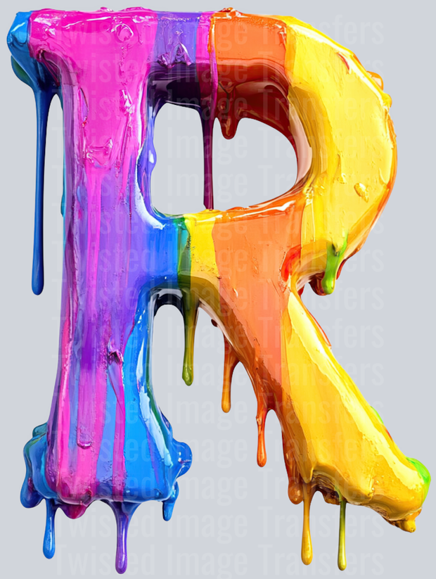 R Color Drip DTF (direct-to-film) Transfer – Twisted Image Transfers