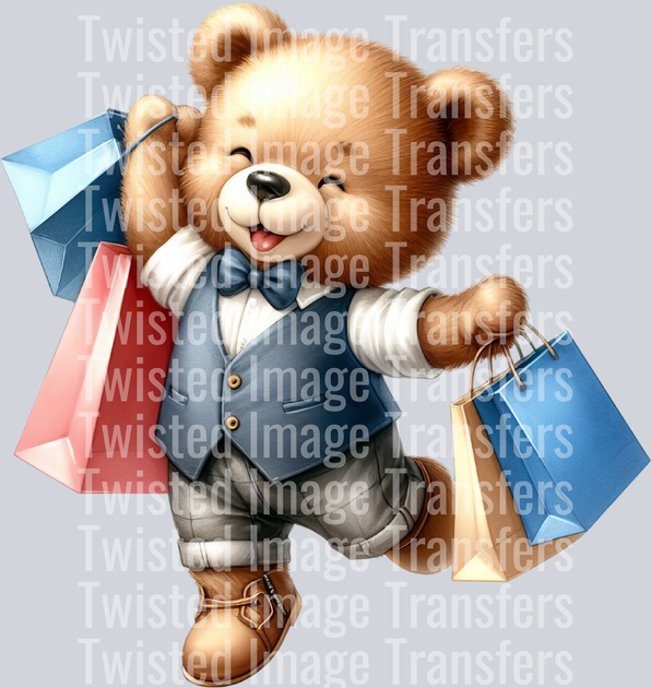 Happy Teddy Bear DTF (direct-to-film) Transfer – Twisted Image Transfers