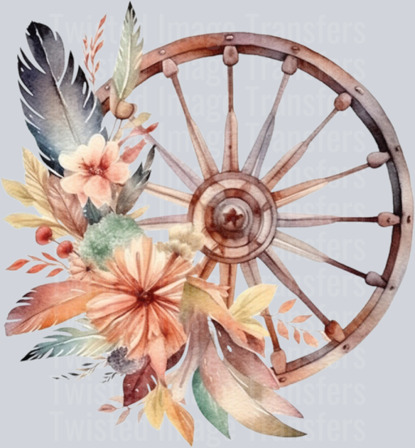 Floral Wheel DTF (direct-to-film) Transfers – Twisted Image Transfers