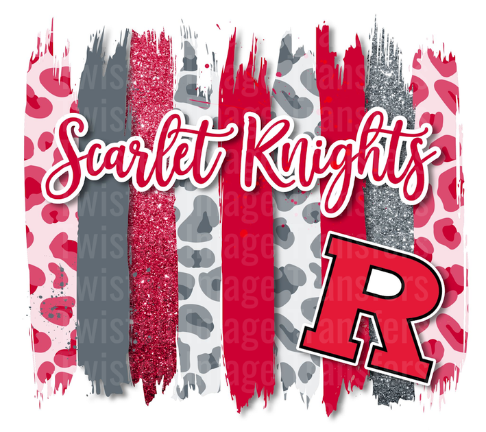 Scarlet Knights Paint Strokes 20 oz Skinny Straight Tumbler Wrap ...