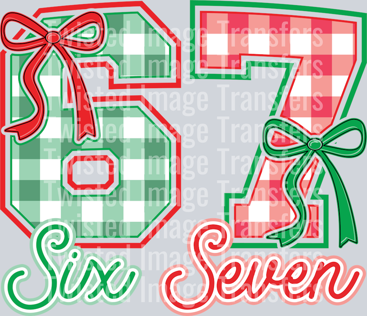 Six Seven Christmas Plaid DTF (direct-to-film) Transfer – Twisted Image ...