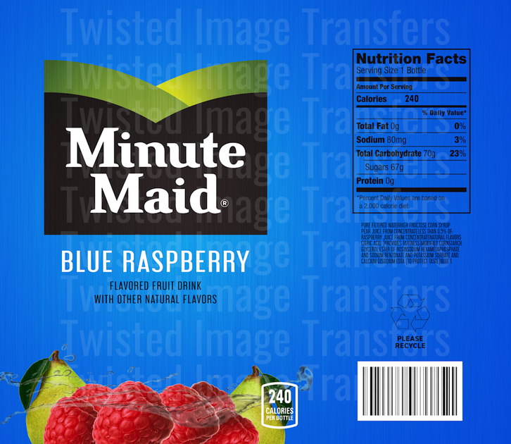 Minute Maid Blue Raspberry 20 oz Skinny Straight Tumbler Wrap – Twisted ...