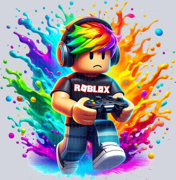 Walking Roblox Color Drip DTF (direct-to-film) Transfer – Twisted Image ...