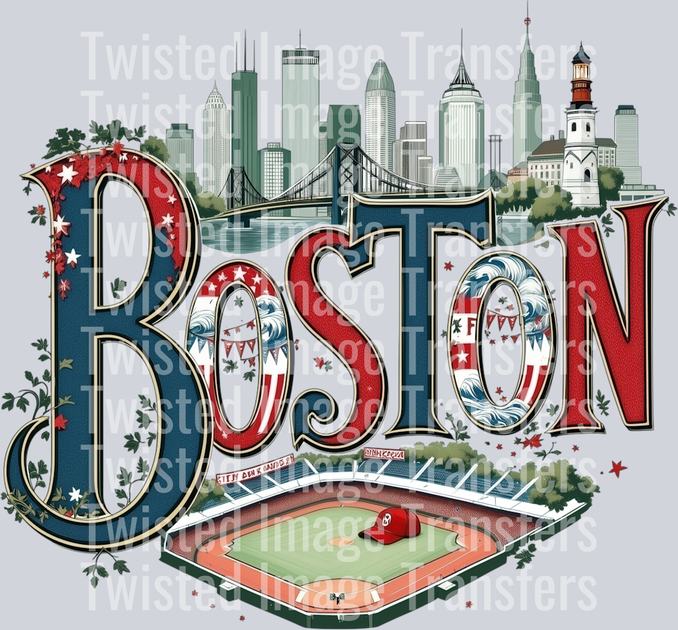 Boston Ball Park DTF (direct-to-film) Transfer – Twisted Image Transfers