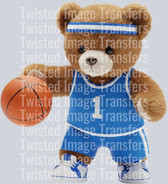 Basketball Teddy Bear DTF (direct-to-film) Transfer – Twisted Image ...