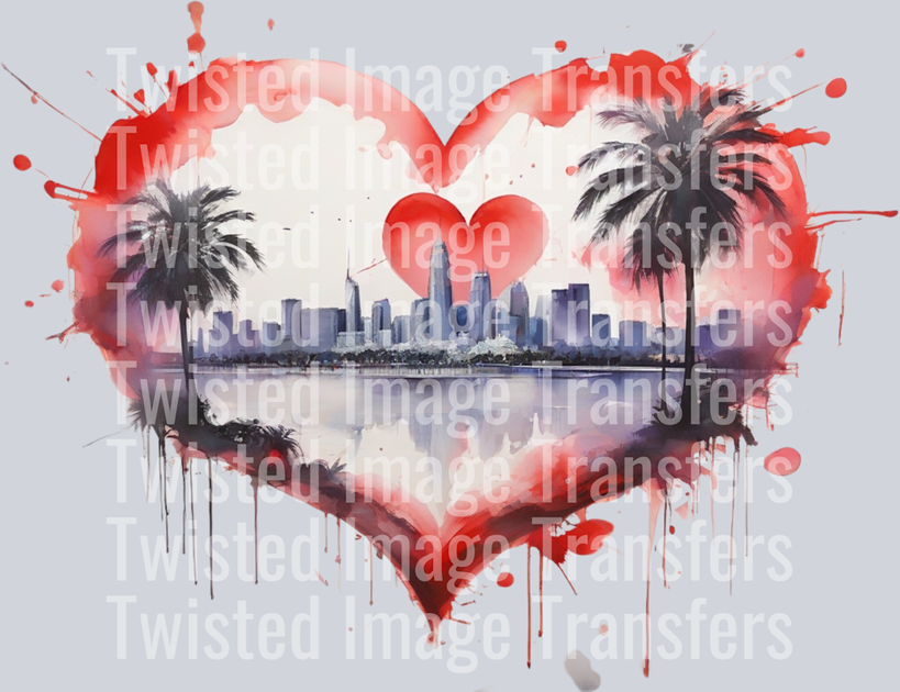 Color Drip Red Heart of Hearts DTF (direct-to-film) Transfer – Twisted ...