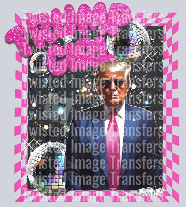 Trump Girl in Glitter Disco – Twisted Image Transfers