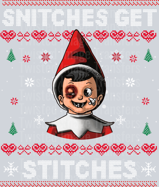 Elf Missing Teeth Ugly Sweater DTF (direct-to-film) Transfers – Twisted ...
