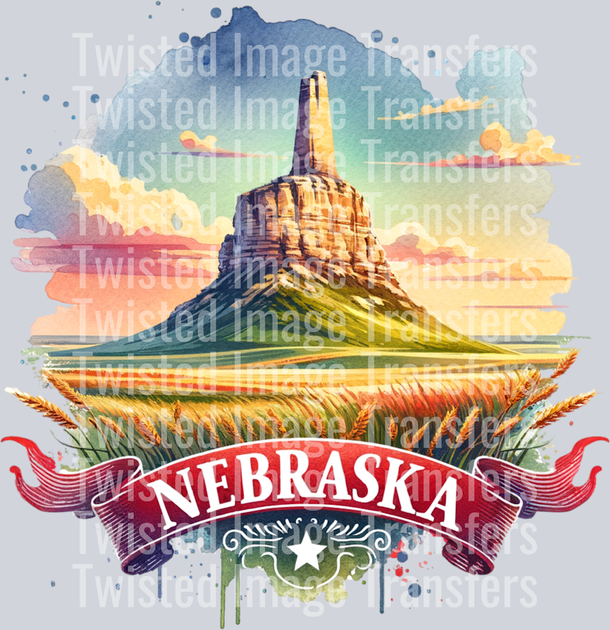 Nebraska Color Drip DTF (direct-to-film) Transfer – Twisted Image Transfers