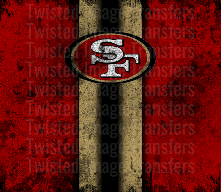Football 49ers Grunge 20 oz Skinny Straight Tumbler Wrap – Twisted ...
