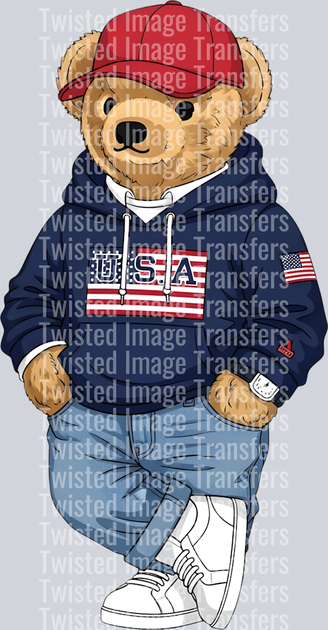 Standing Teddy Bear DTF (direct-to-film) Transfer – Twisted Image Transfers